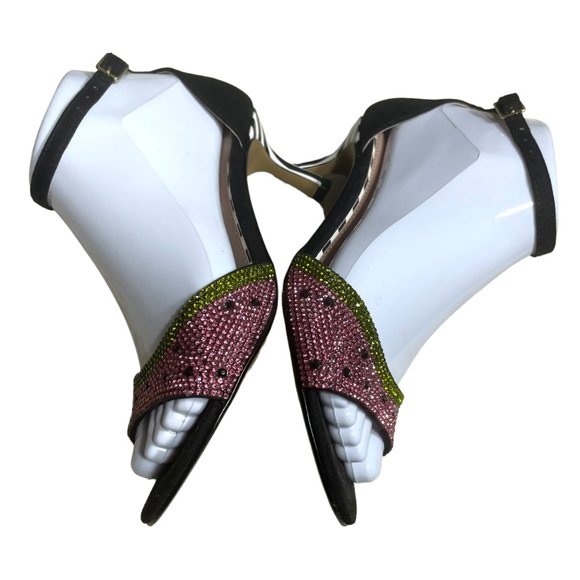 Betsey Johnson | Shoes | Betsey Johnson Watermelon Heels 95 Rhinestone ...